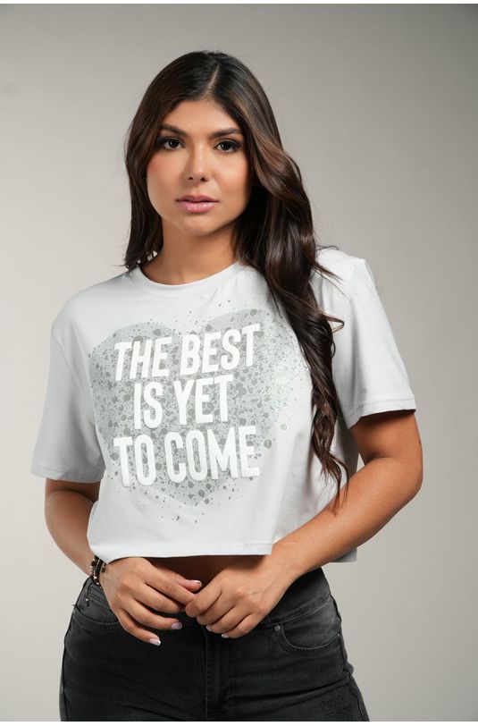 CAMISETA DAMA MANGA CORTA ESTAMPADA - Ropa Kalendar